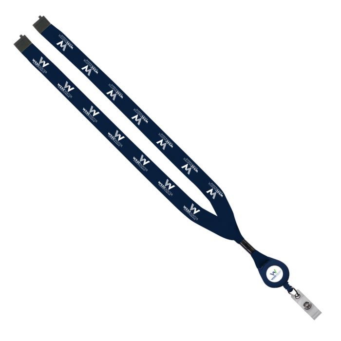 Lanyard with Retractable Badge Reel with Convenience Release